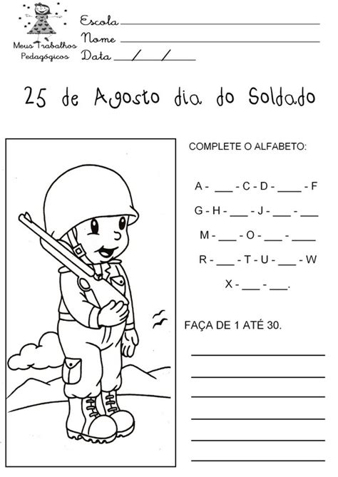 Atividades Dia Do Soldado S Escola