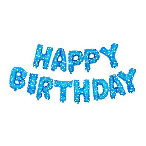 Balony Foliowe Napis HAPPY BIRTHDAY Niebieski 40cm 12869504643 Allegro Pl