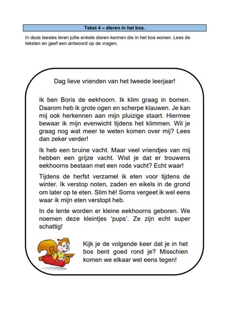 Begrijpend Lezen Taal Schrift Tweede Leerjaar Meester Warre
