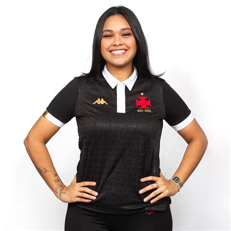 Blusa Vasco Oficial III 2023 Kappa Feminina Camisas Negras