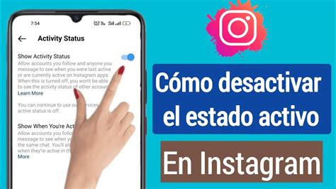 Cómo desactivar el estado activo en Instagram YouTube