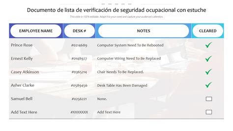 Las Mejores Plantillas De Listas De Verificaci N De Seguridad Con