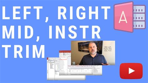 How To Use Left Right Mid Instr And Trim On Strings In MS Access