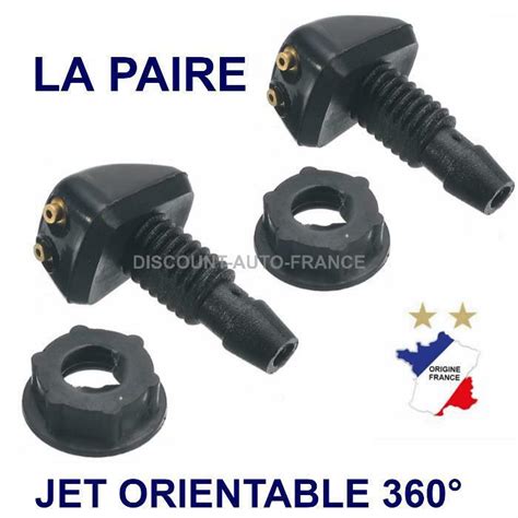 2 Gicleur Lave Glace Avant Buse Jet Pare Brise Pour Fiat Citroen