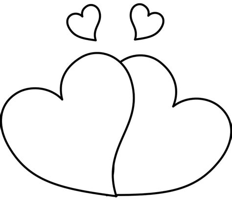 Coloriage Deux Coeurs télécharger et imprimer gratuit sur