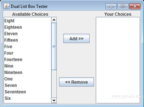 Java Jlist Tutorial Pdf