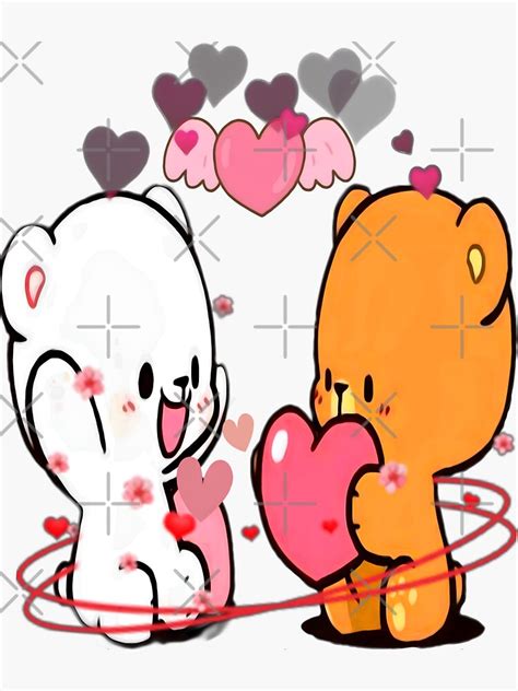 PANDA BEAR Bubu And Dudu Hugs Love Sticker For Sale By