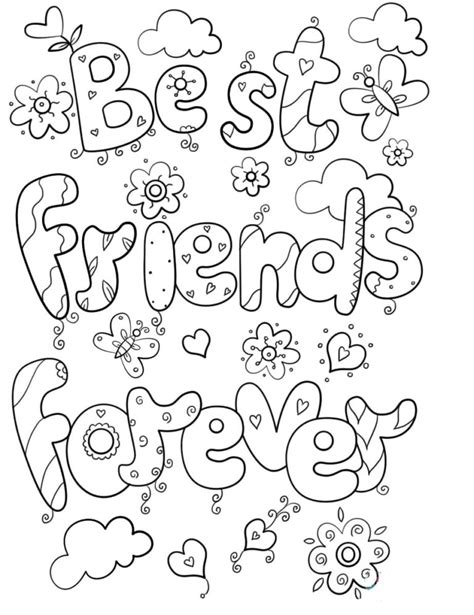 Dibujos De Mejores Amigos Para Siempre Para Colorear