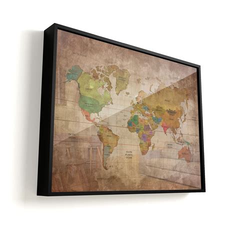 Quadro Mapa Mundi Vintage