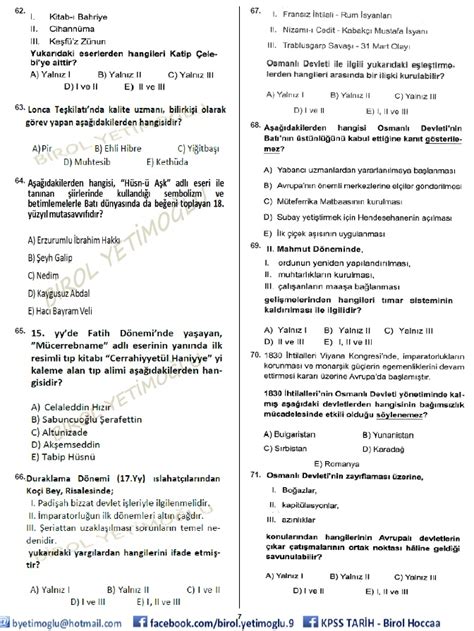 Kabilecek Soru Ile Kpss Tarih Tekrar Kpss G Ncel Bilgiler