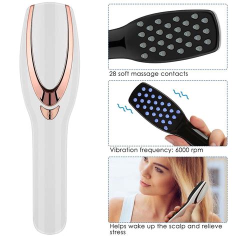 Laser Cabelo Crescimento Escova Pente Infravermelho Massagem El Trica