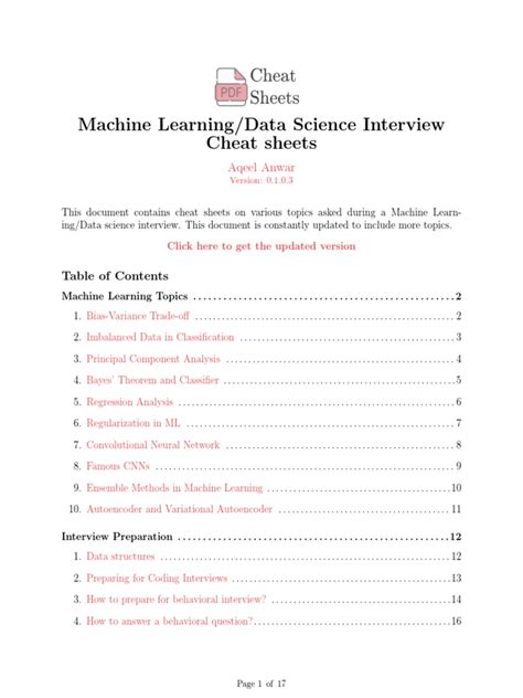 ds cheat sheets pdf eigenvalues and eigenvectors variance