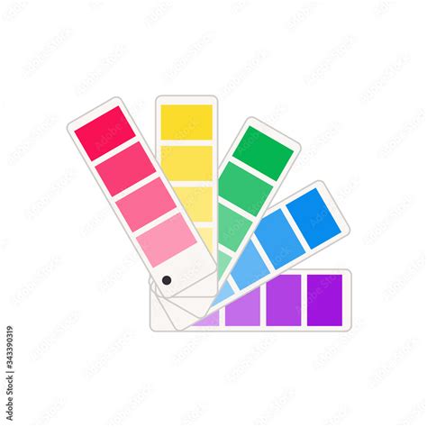 Pantone Color Palette Guide Colour Swatch Vector Illustration