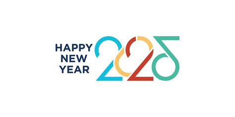 Happy New Year Logo Design Colorful And Trendy New Year