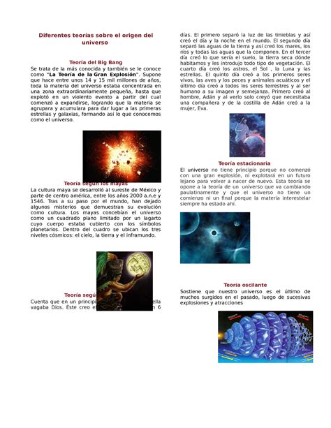Teorias Del Universo Diferentes Teor As Sobre El Origen Del Universo