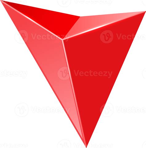 D Render Red Arrow Pointer Png