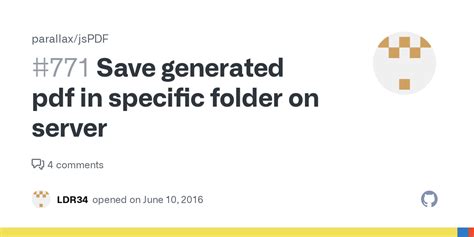 save generated pdf in specific folder on server · issue 771 · mrrio jspdf · github