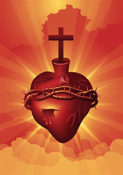 Sagrado Cora O Jesus Cristo Vetor No Vecteezy