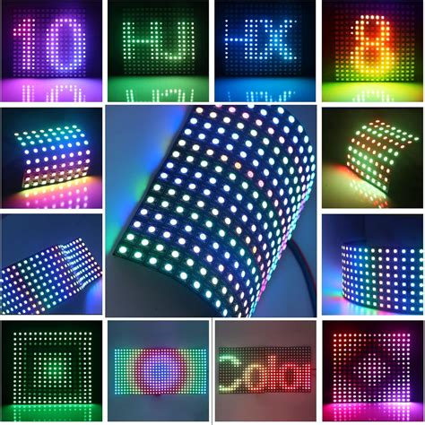HJHX 2 paneles de matriz LED Ws2812b de 8 x 8 64 píxeles