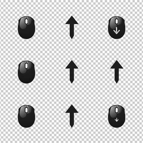 Premium Psd Computer Mouse Click Cursor Arrow Icon Set And Loading