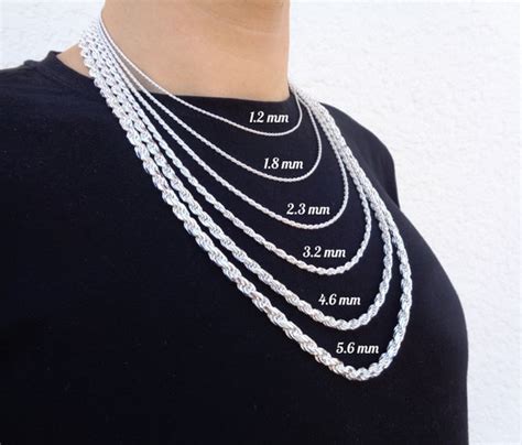 Cadena de cuerda de plata para hombres 925 Italia Plata de Etsy México