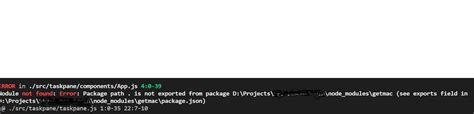 javascript how to get macaddress using reactjs or gettting error in package stack overflow