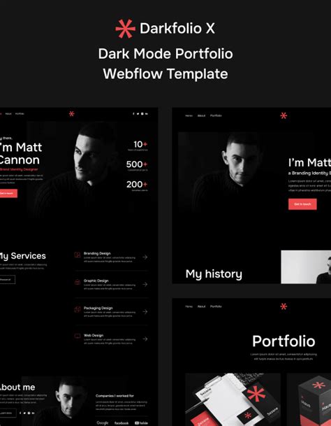Darkfolio X Portfolio Html Responsive Website Template
