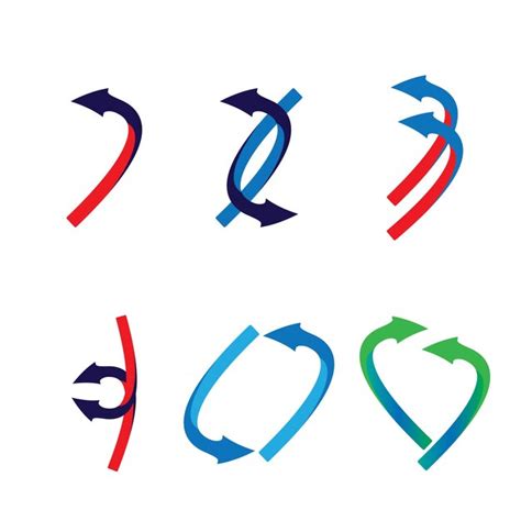Plantilla Vectorial Del Icono Del Logotipo De Flecha Vector Premium