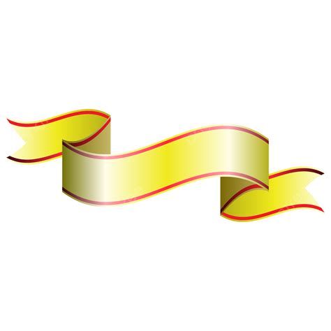 Cinta Amarilla Con Lineas Rojas Vector Png Bandera De La Cinta