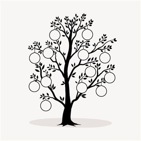 Silueta de árbol genealógico dibujado a mano Vector Gratis