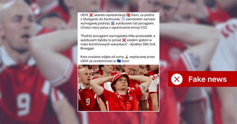 UEFA ukarała reprezentację Danii za lot samolotem Wyjaśniamy