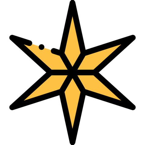 Icono De Estrella Detailed Rounded Lineal Color