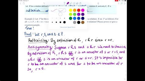 partial order relations youtube