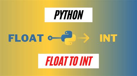 How To Turn Float Into Int Python YouTube