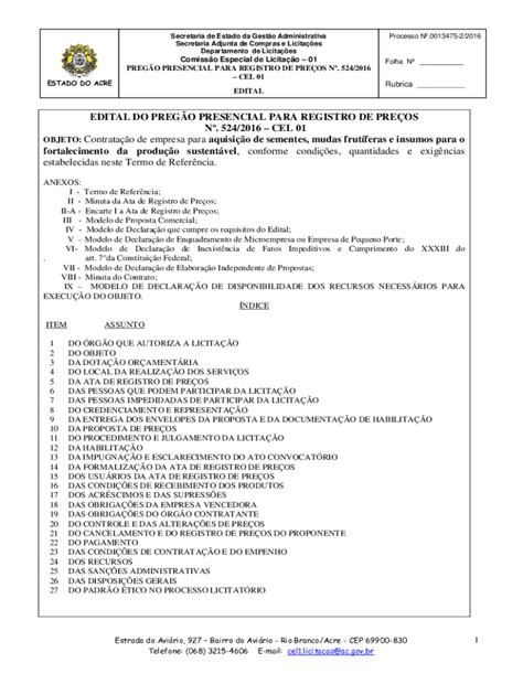 Preenchível Disponível OBJETO Contratao de empresa para aquisio de