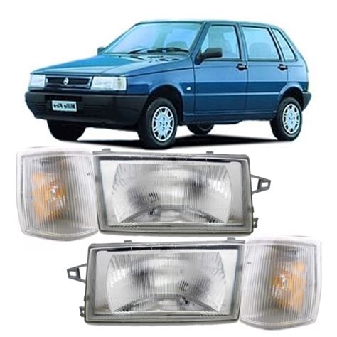 Kit Farol Pisca Uno Elba Fiorino Premio 91 92 93 1994 1995 1996 1997