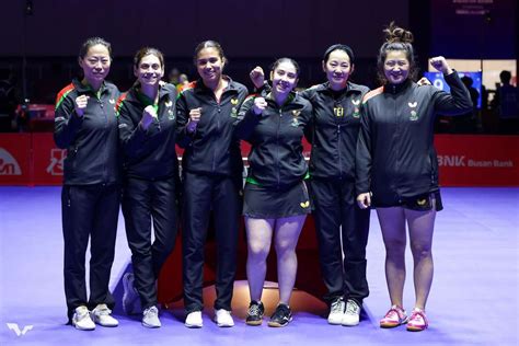 Ténis de mesa Seleção feminina nos 16 avos de final do Mundial por