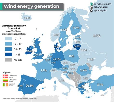 Electricity Generation From Wind In Europe Full Maps On The Web