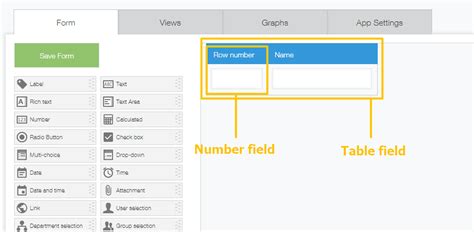 table numbering plug in kintone developer program