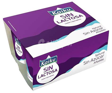 Kaiku Sin Lactosa Yogur natural sin azúcares añadidos Pack 4 u x 125 g