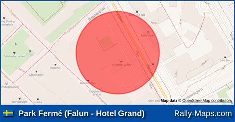 Park Fermé Falun Hotel Grand stage map Swedish Rally 1994 RALLY