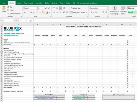Tax Excel Template