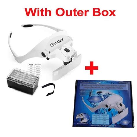 LOUPE OPTIQUE With Outer Box Loupes Lampe à LED pour tête Bijoutier