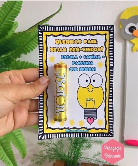 Cartão Reunião de Pais Pedagogia Brincante Professora Lange