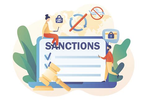 Economic Sanctions On Laptop Screen Protect International Law Country