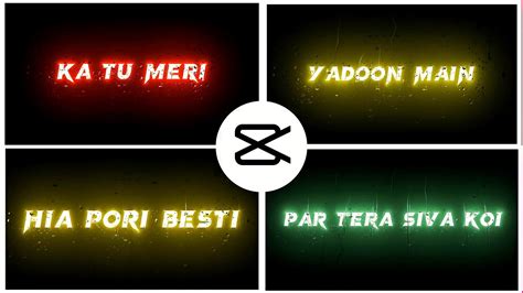 How To Make Glowing Text In CapCut App Glowing Lyrics Video Editing