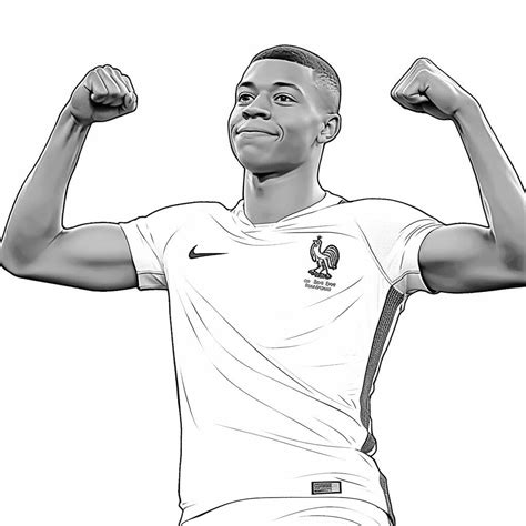 Kylian Mbappé Para Colorear