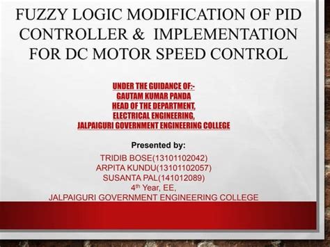 design and implementation of dc motor speed control using fuzzy logic