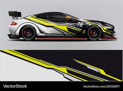 Sport Car Racing Wrap Design Design Royalty Free Vector