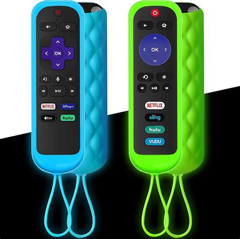 Amazon 2 Pack Remote Cover For Roku TV RC280 Glow In The Dark